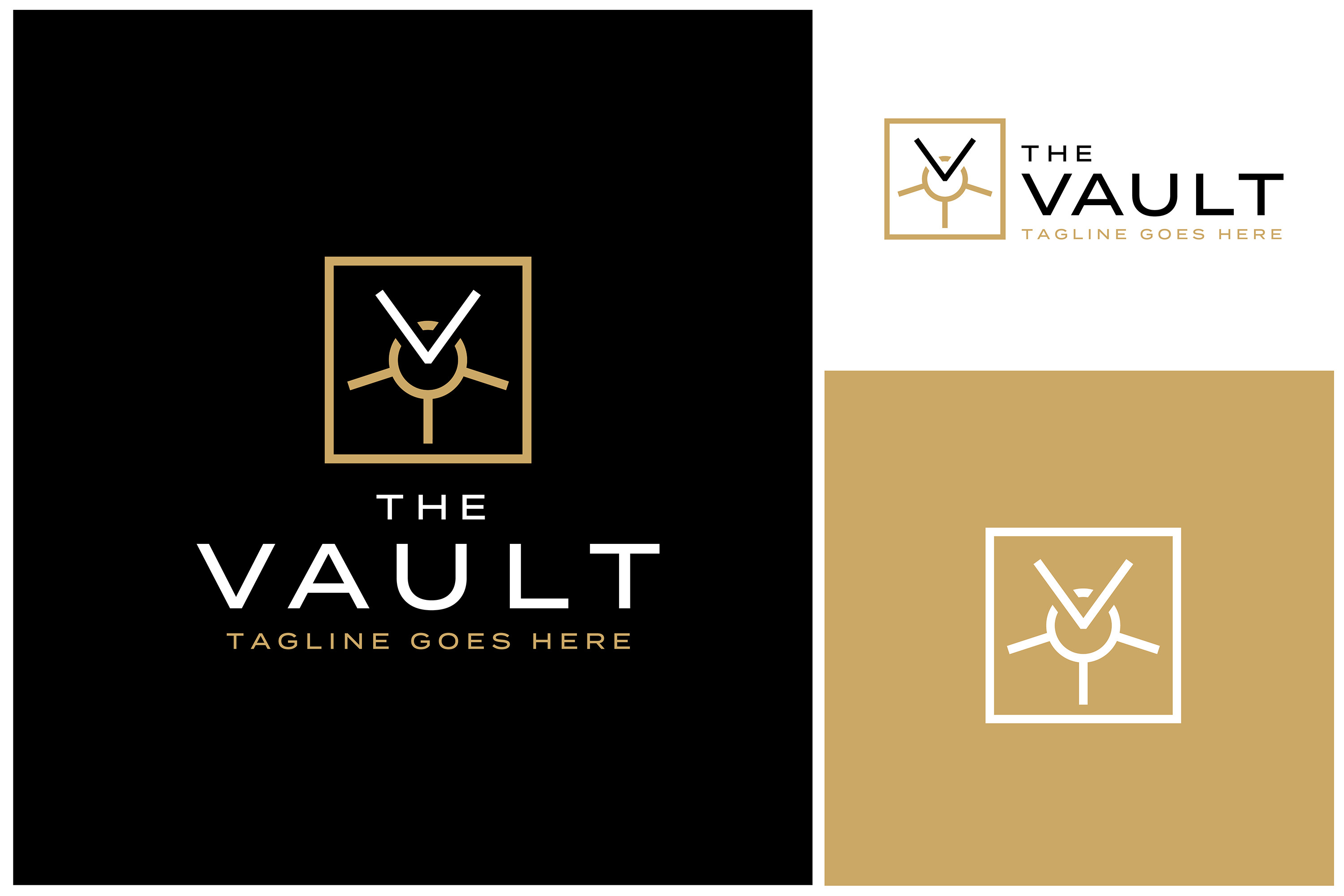 Letter V Vault Handle Gear Door Logo