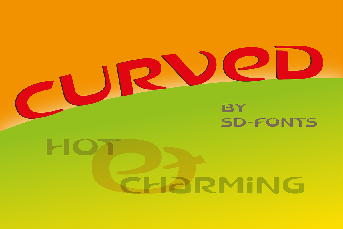 Curved–Dynamic Modern Display Font, a Sans Serif Font by SD-Fonts