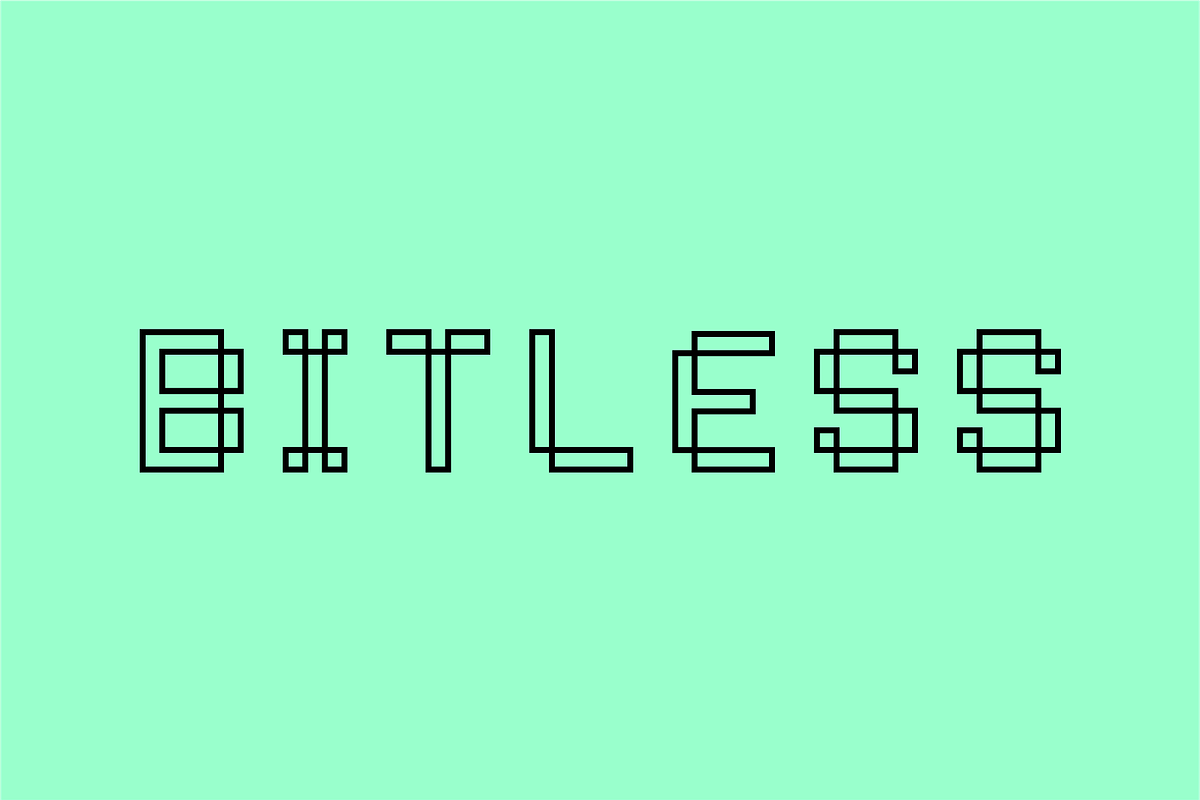 Bitless Techno Square Font, a Font by Krafti Lab