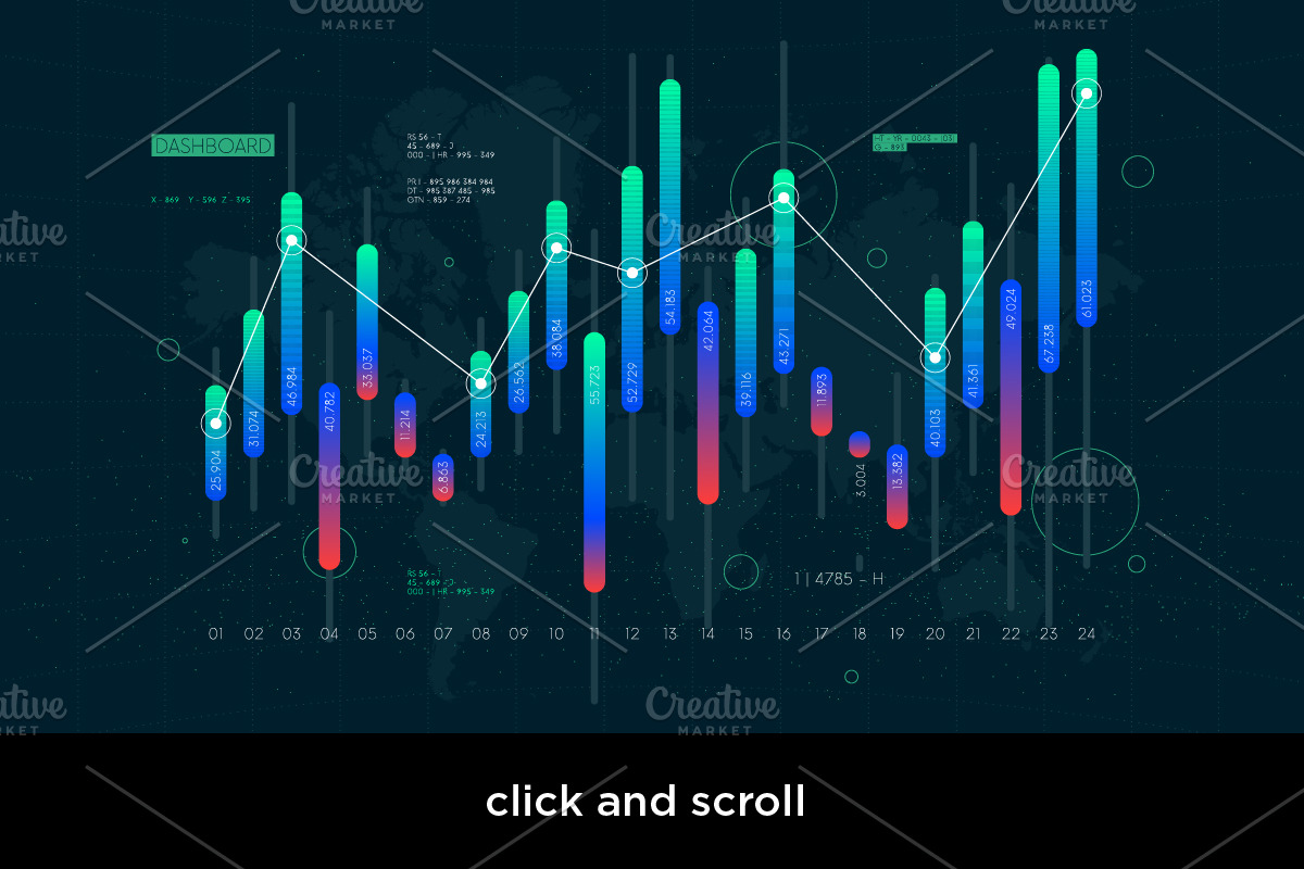 13 Data visualization background, a Finance Illustration by MaximGertsen