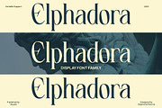 Elphadora Display Family, a Serif Font by Skypia