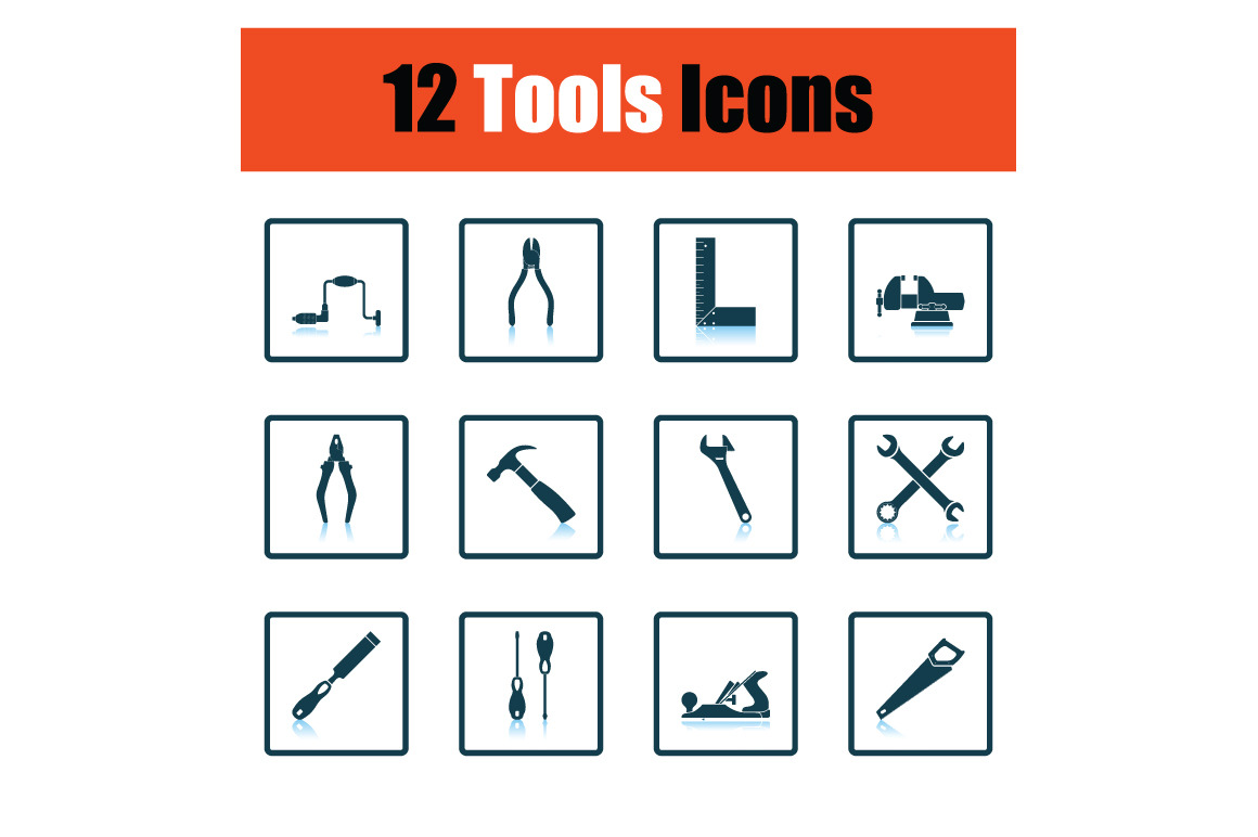 Tools icon set, an Icon by Pavel Vectors | Creative Market
