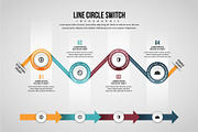 Line Circle Switch Infographic, a Templates & Theme by h.utomo