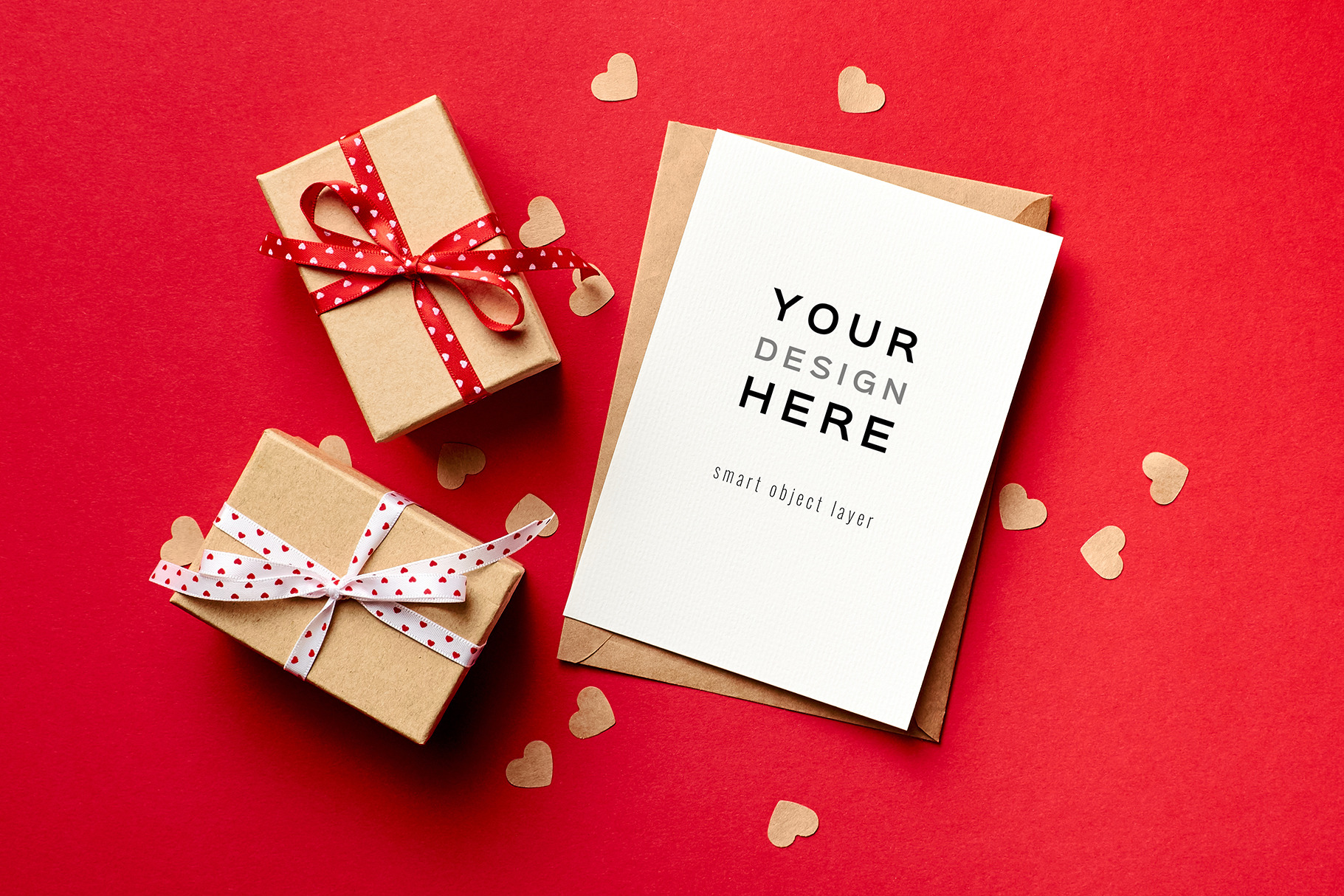 A6 Valentines Day Card Mockup, a Mockup by nika-vera