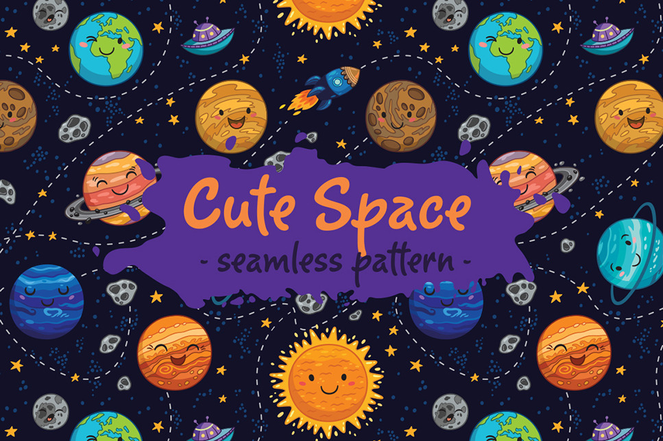 Space pattern, a Pattern Graphic by PenguinHouse