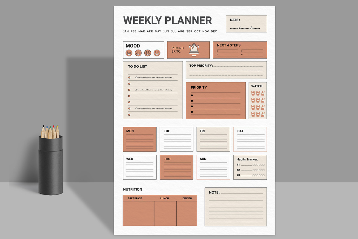 Weekly Planner Layout