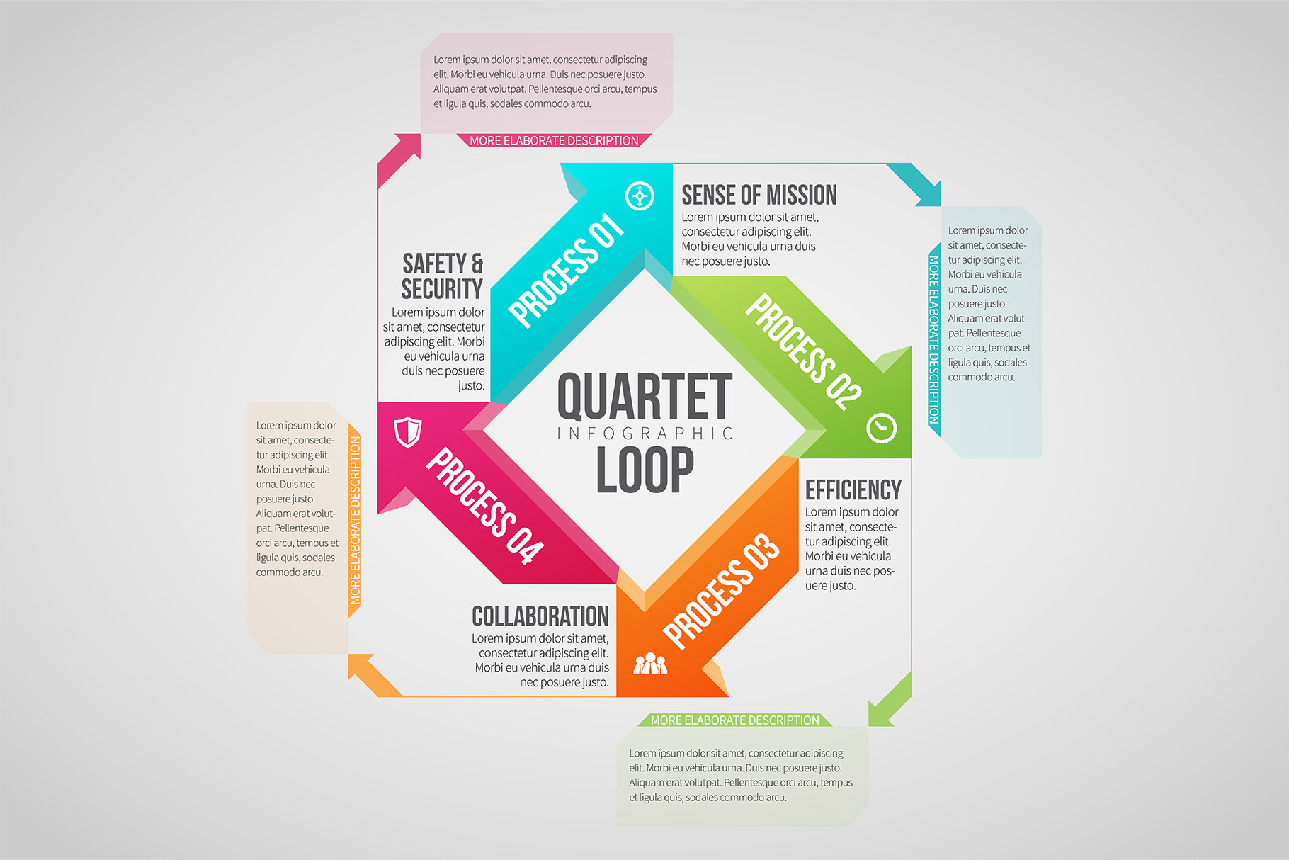 Quartet Loop Infographic, a Templates & Theme by h.utomo