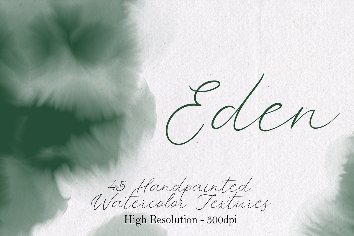 Eden Green 45 watercolor textures, a Texture Graphic by Lovalù®