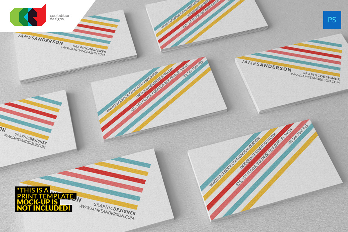 Color Stripes - Business Card, a Business Card Template by Cooledition