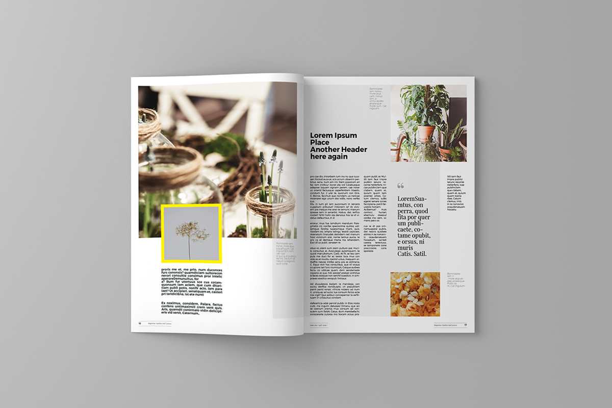 Garden And Leaves Magazine Template, a Magazine Template by spidergraph
