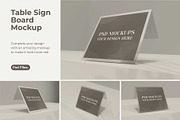 Table sign board mockup, an Advertising Mockup by Partikusi Design