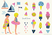 Beach Clip Art - Seaside Ice Cream, an Illustration by RhianAwni
