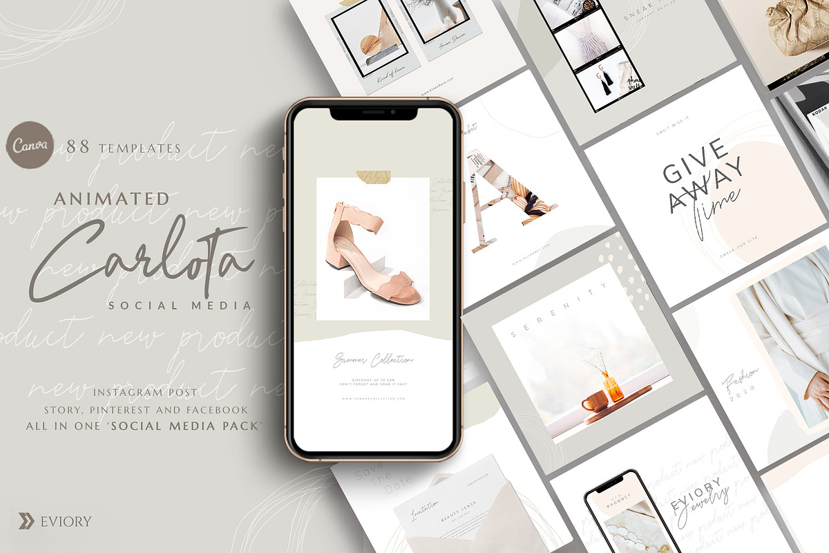 CANVA Bundle Social Media Pack, a Social Media Template by Eviory