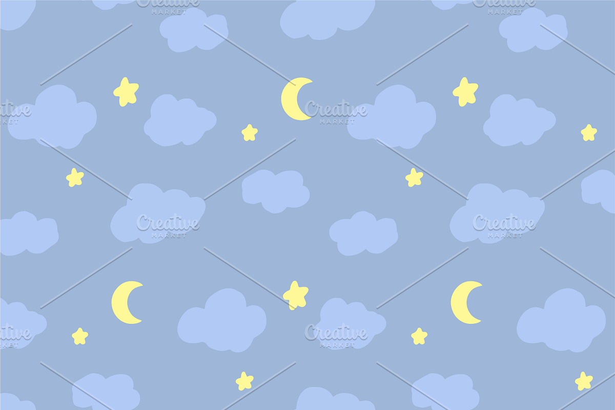 Night Sky Seamless Pattern, a Pattern Graphic by Fiorella Surface ...