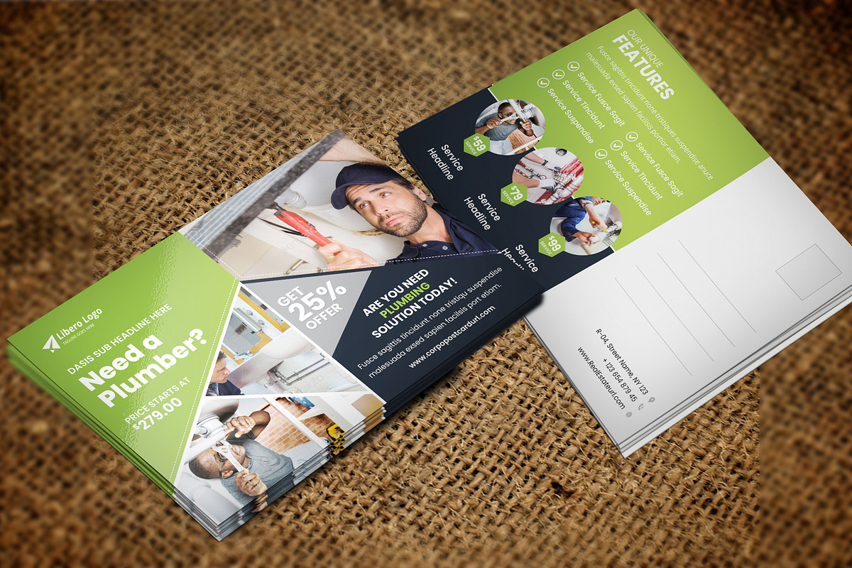 Postcard Design v8, a Card Template by Miyaji75