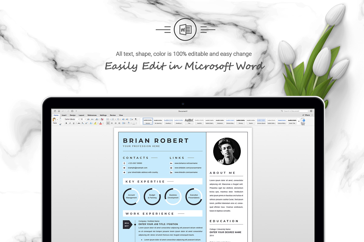 Creative Resume/CV Template | Pages, a Resume Template by ...