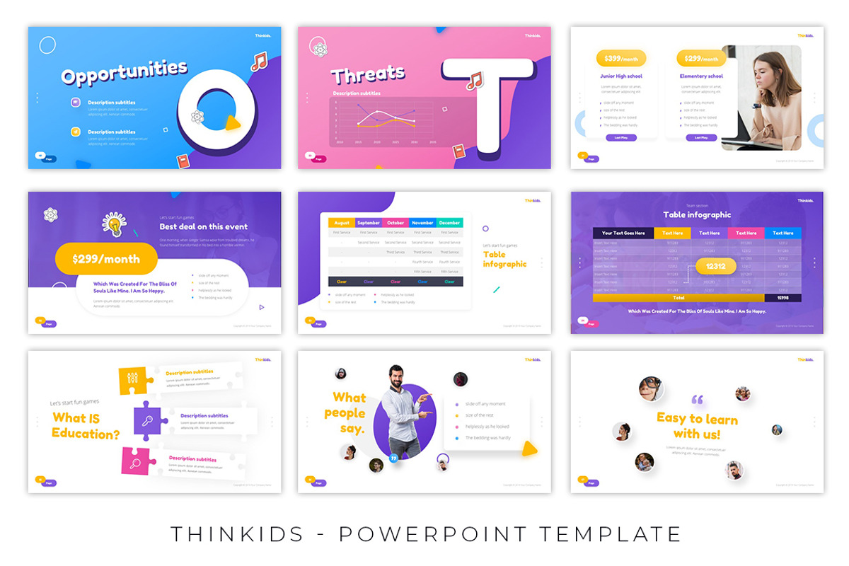 Thinkids Fun Education Presentation Template