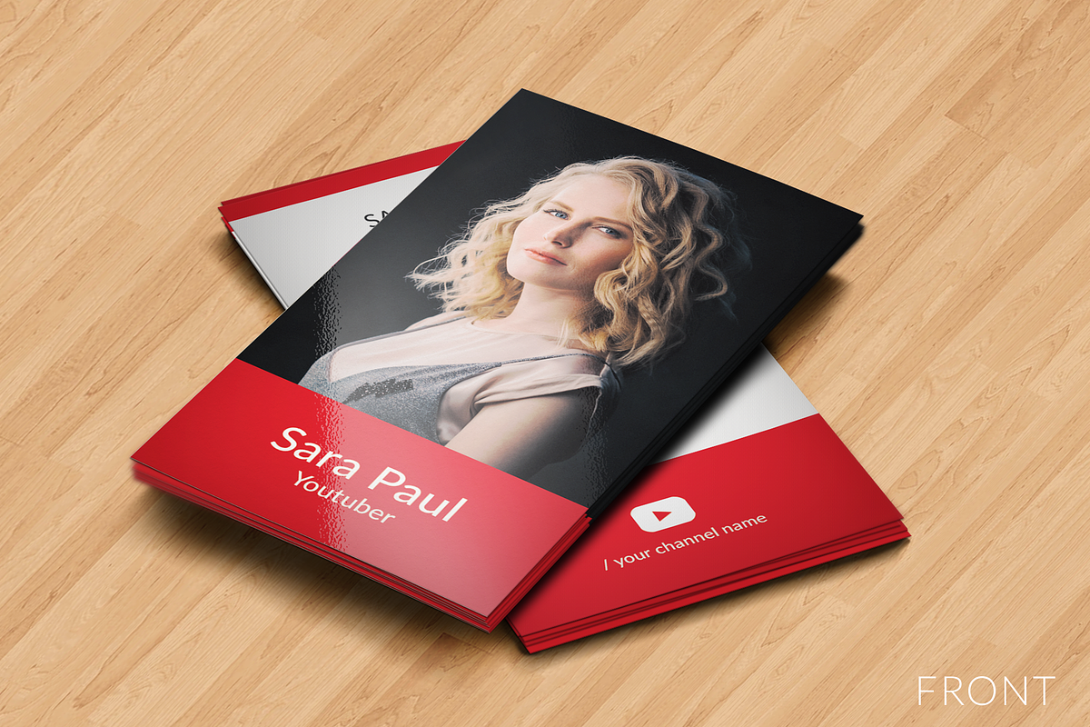 Youtuber Business Card | Creative Market