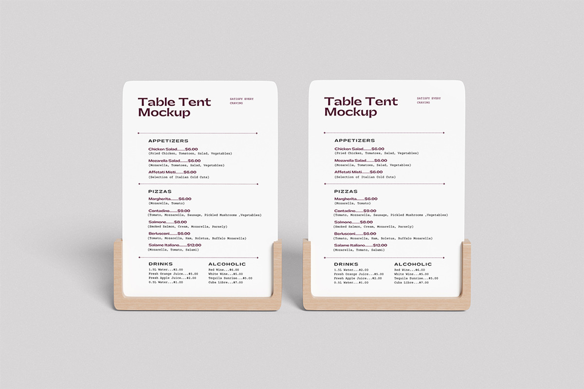High Quality Table Tent Mockup, an Advertising Mockup by swsi-studio