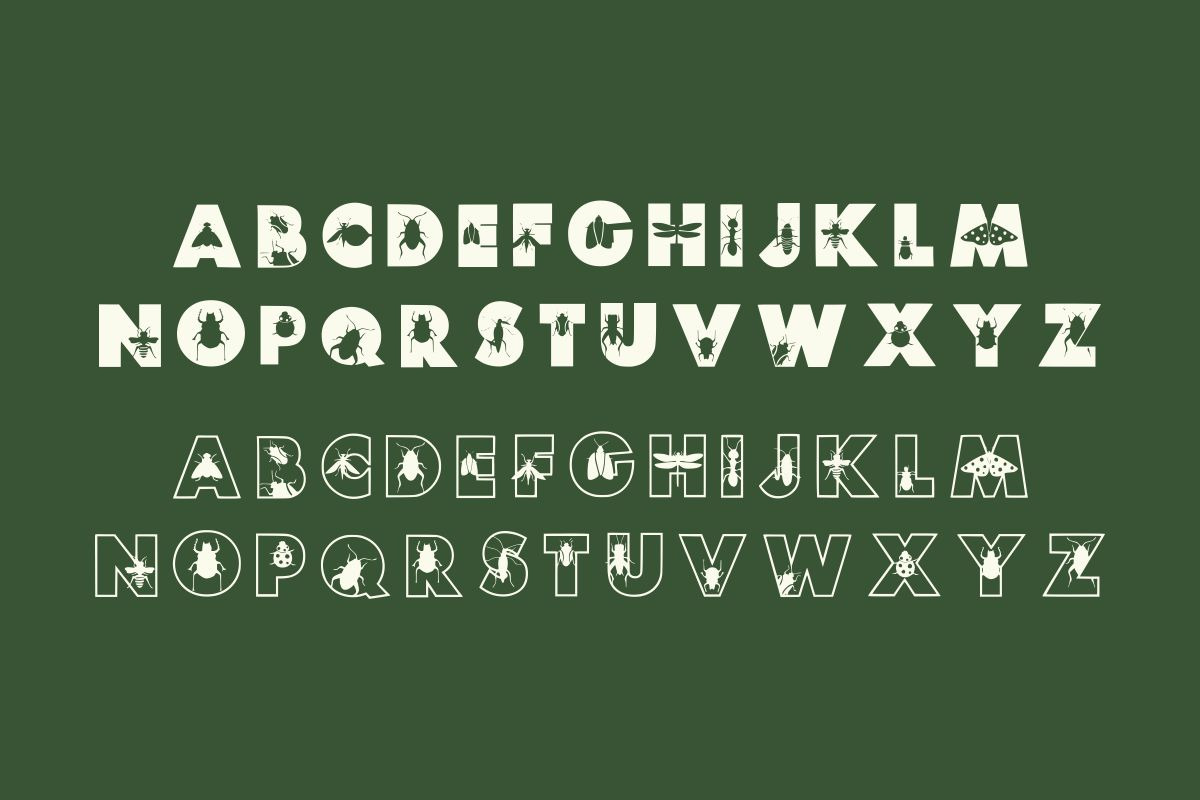 Insect AZ Font, a Symbol Font by Infinity art Studio