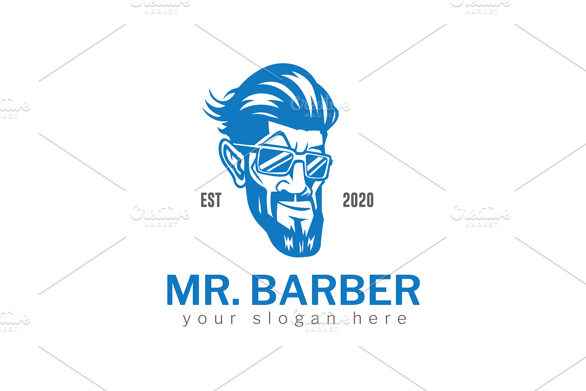 MR. Barber Logo Template, a Branding & Logo Template by What a Story