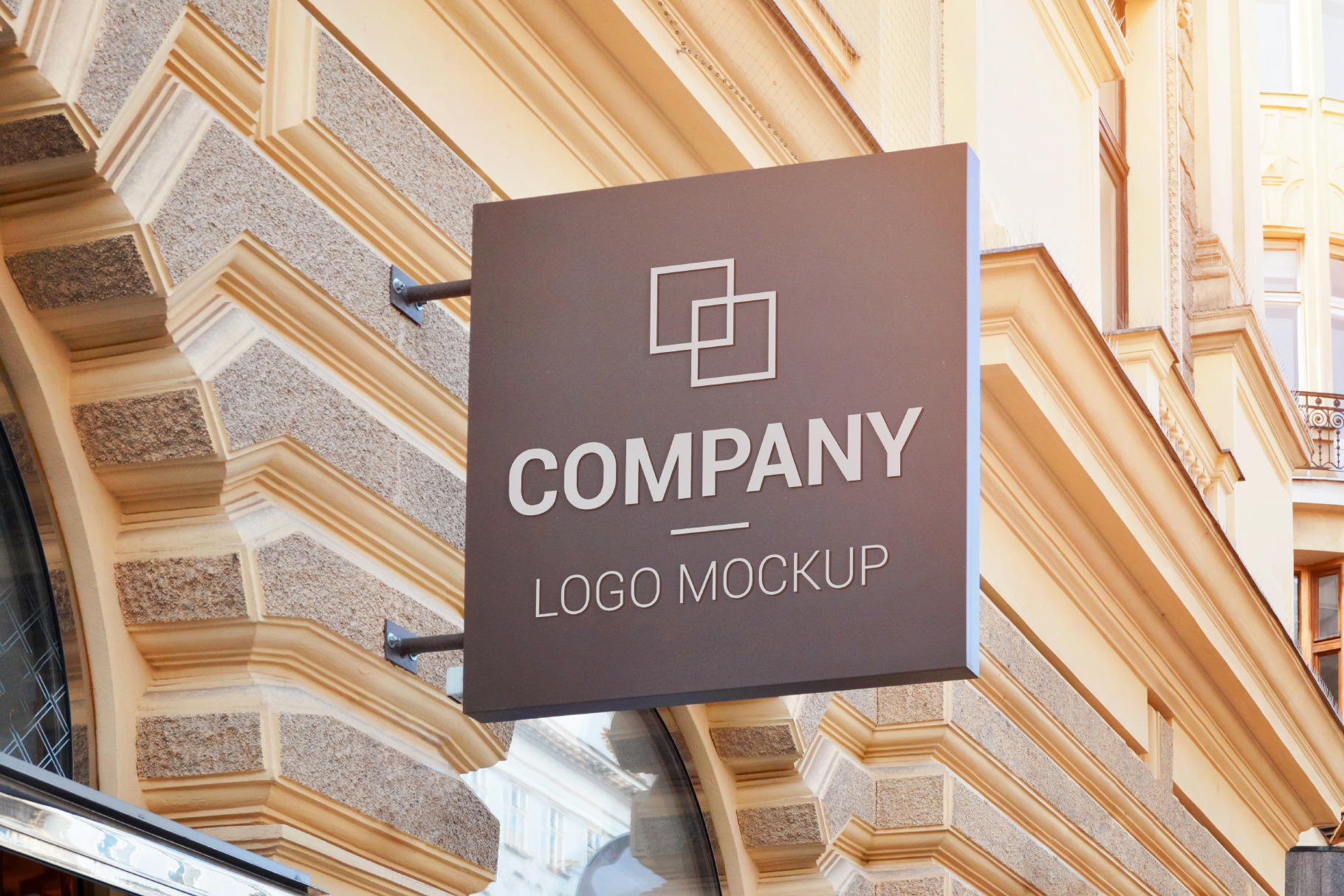 Company sign street mockup, an Advertising Mockup by RSplaneta