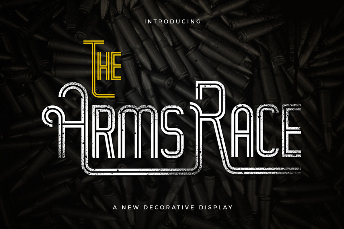 The Arm Race, a Font by TGIF.STD