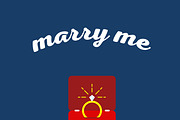 Marry me greeting card, an Illustration by Alejik