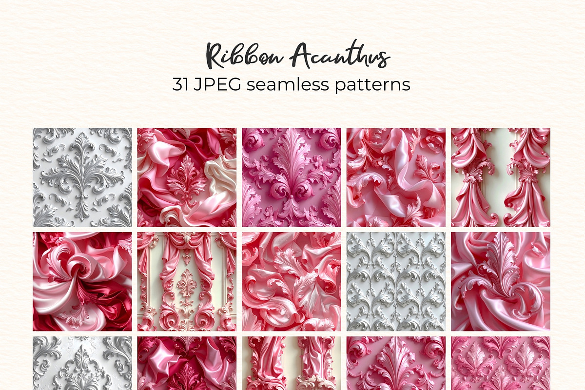 Romantic Rococo Patterns Bundle, a Pattern Graphic by Anna Design Studio