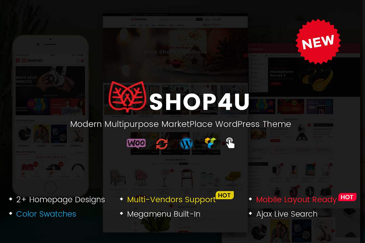 Shop4U - MarketPlace WordPress Theme, a WordPress Template by WPThemeGo