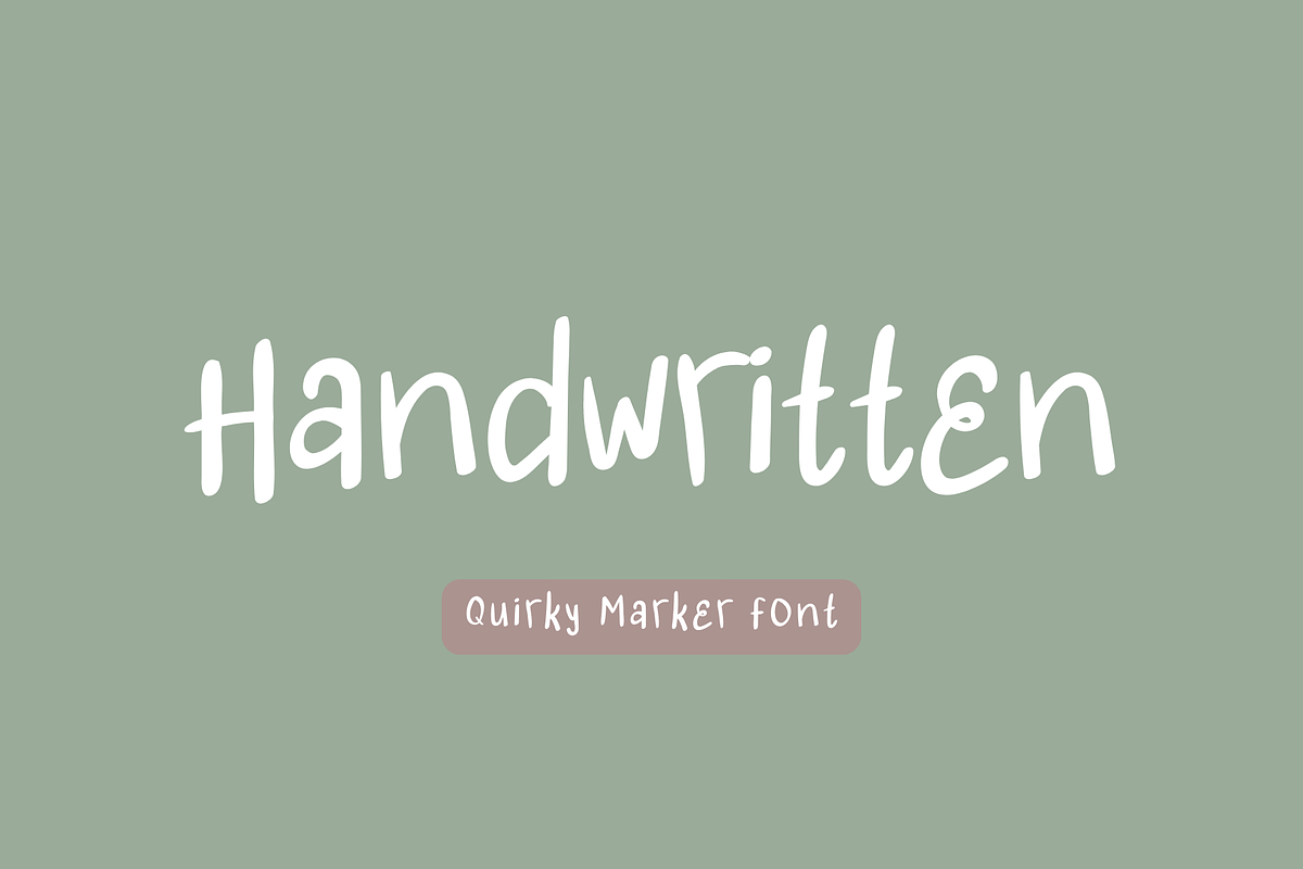Handwritten Quirky Font, a Script Font by Cotton White Studio