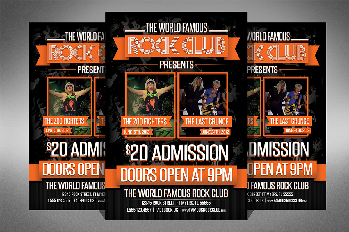 Rock Club Flyer, a Flyer Template by Creativenauts