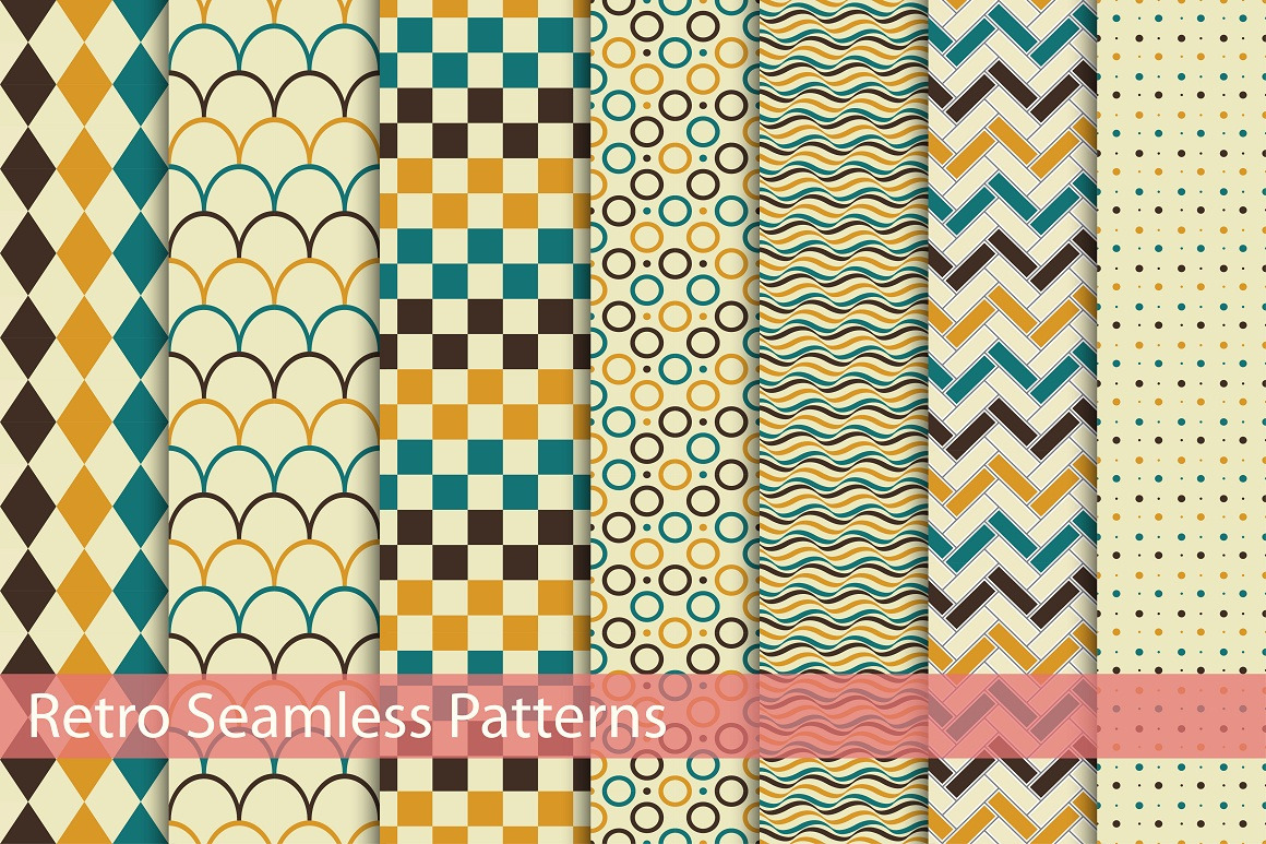 Retro patterns - seamless. | Graphic Patterns ~ Creative Market