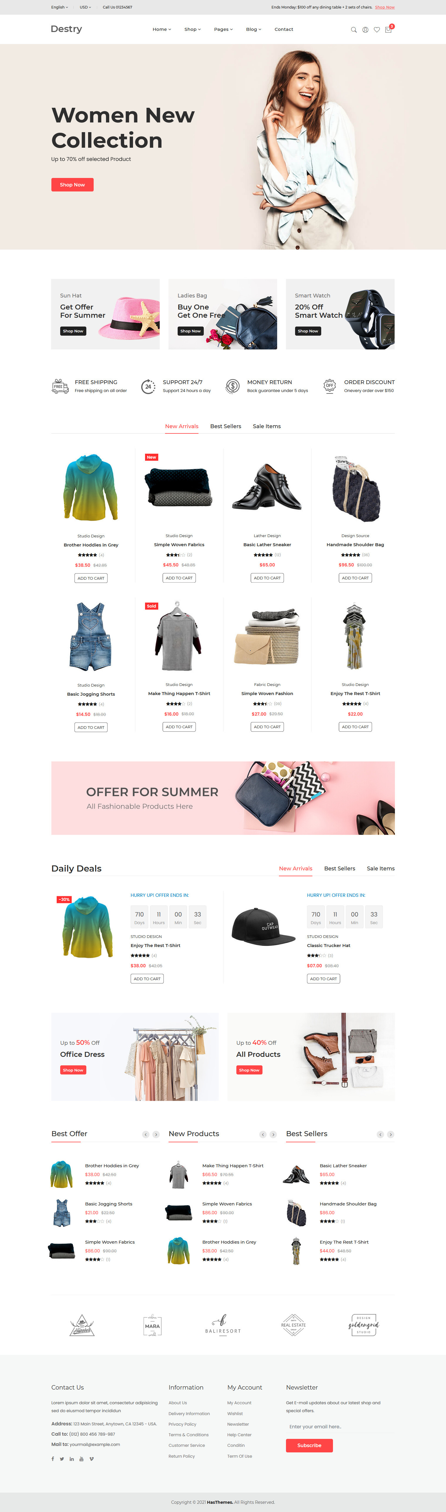 eCommerce HTML Template - Destry, a Bootstrap Template by HasThemes