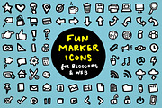 Fun Marker Icons for Blogs &Web | Icons ~ Creative Market