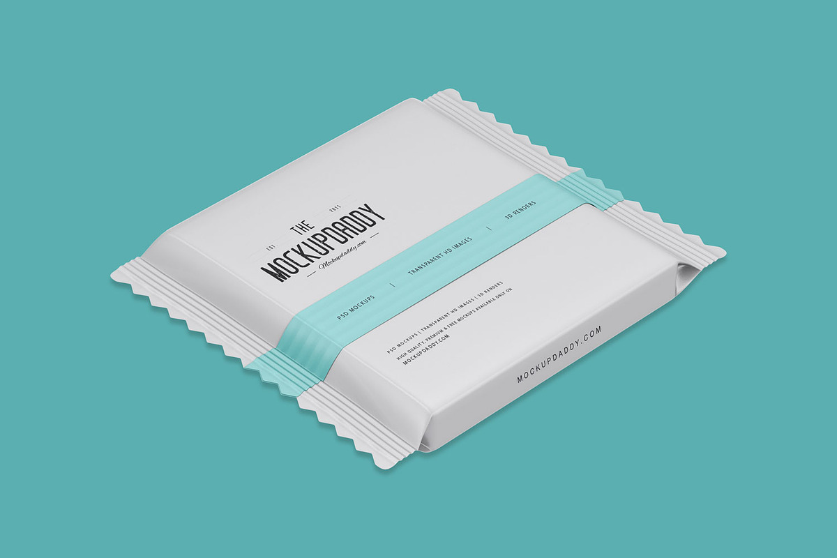 Small Chocolate Wrapper Mockup, a Packaging Mockup by Mockupdaddy