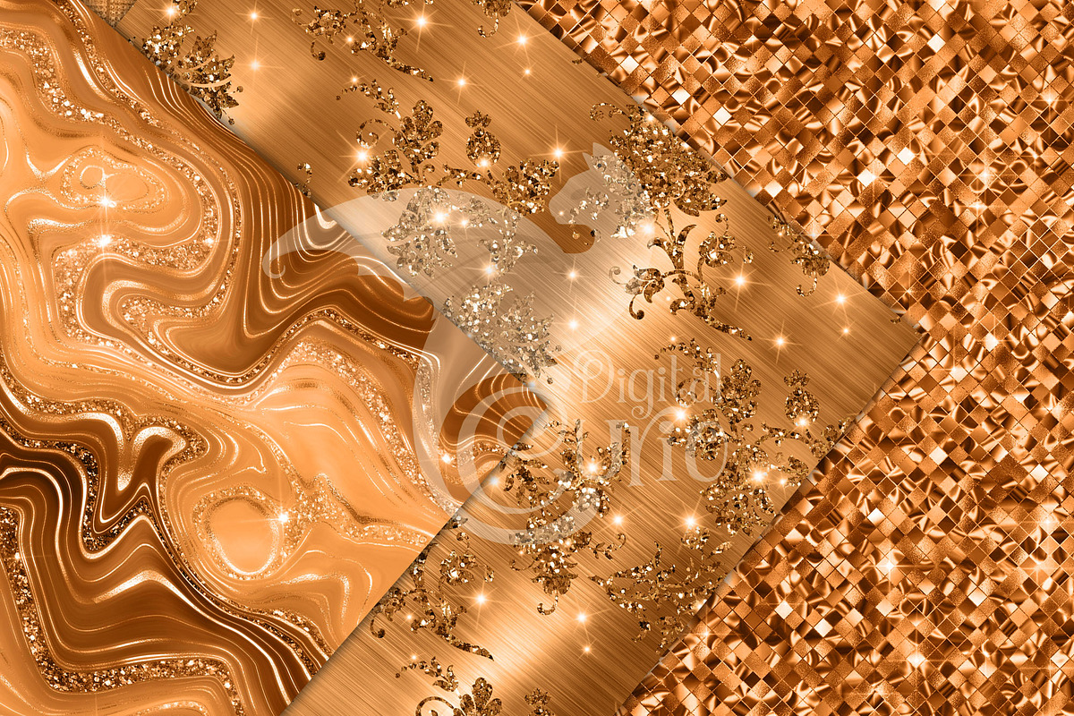 Luxury Copper Textures, a Texture Graphic by Digital Curio