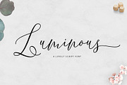 One Luminous Script, a Script Font by moriztype