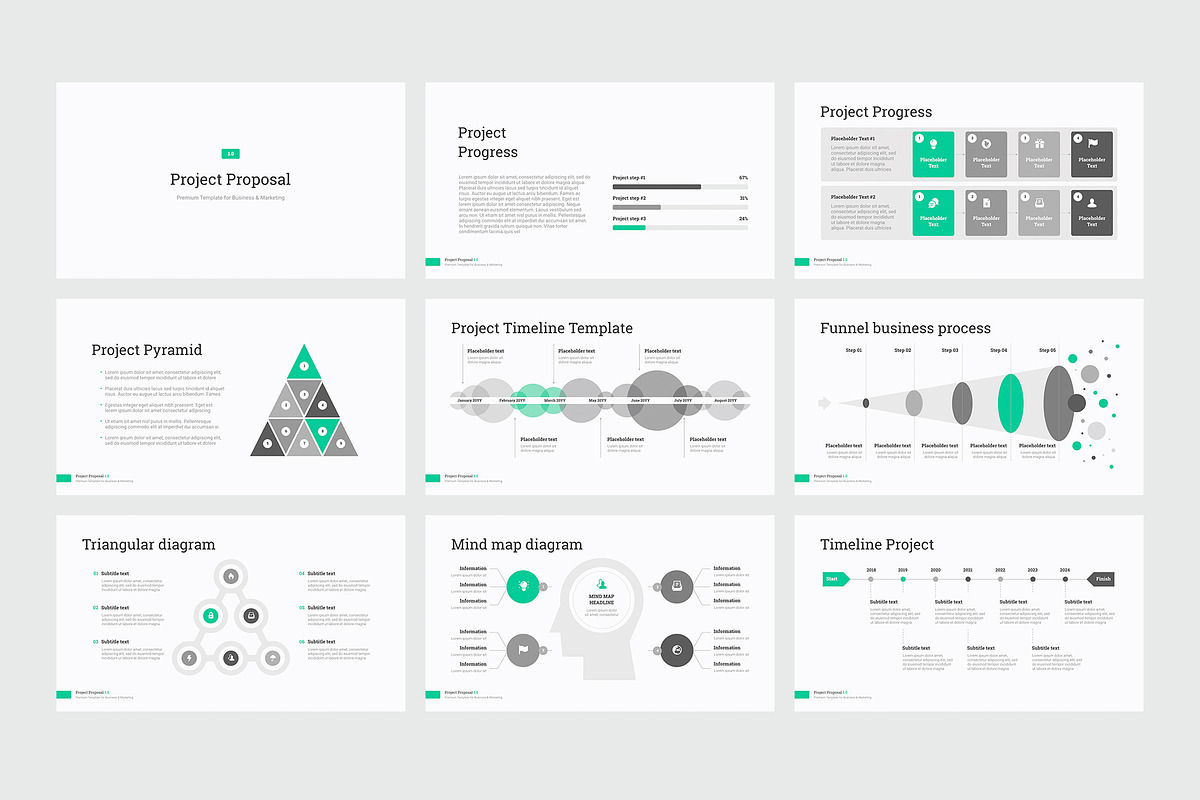 Project Proposal for PowerPoint, a Presentation Template by HiSlide.io