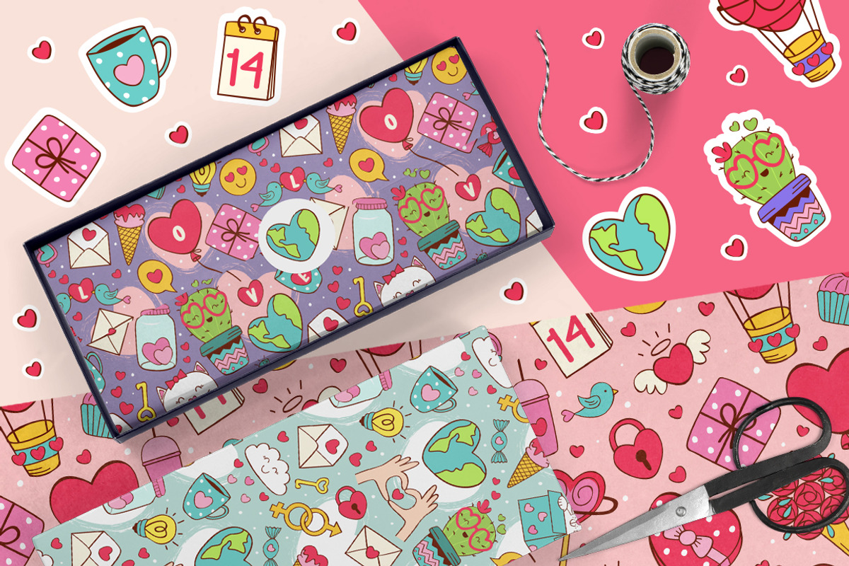 love stickers collection, a Decorative Illustration by NataKa ...