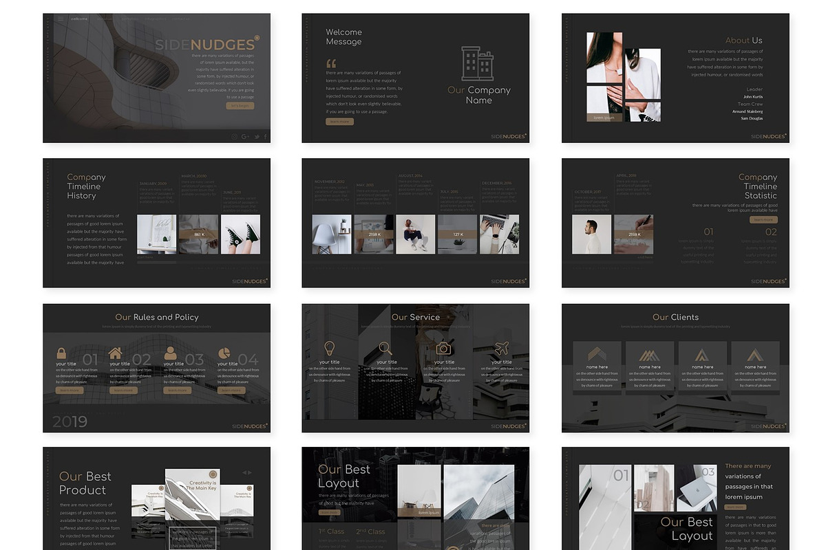Side Nudges - Powerpoint Template, a Presentation Template by AQR Studio