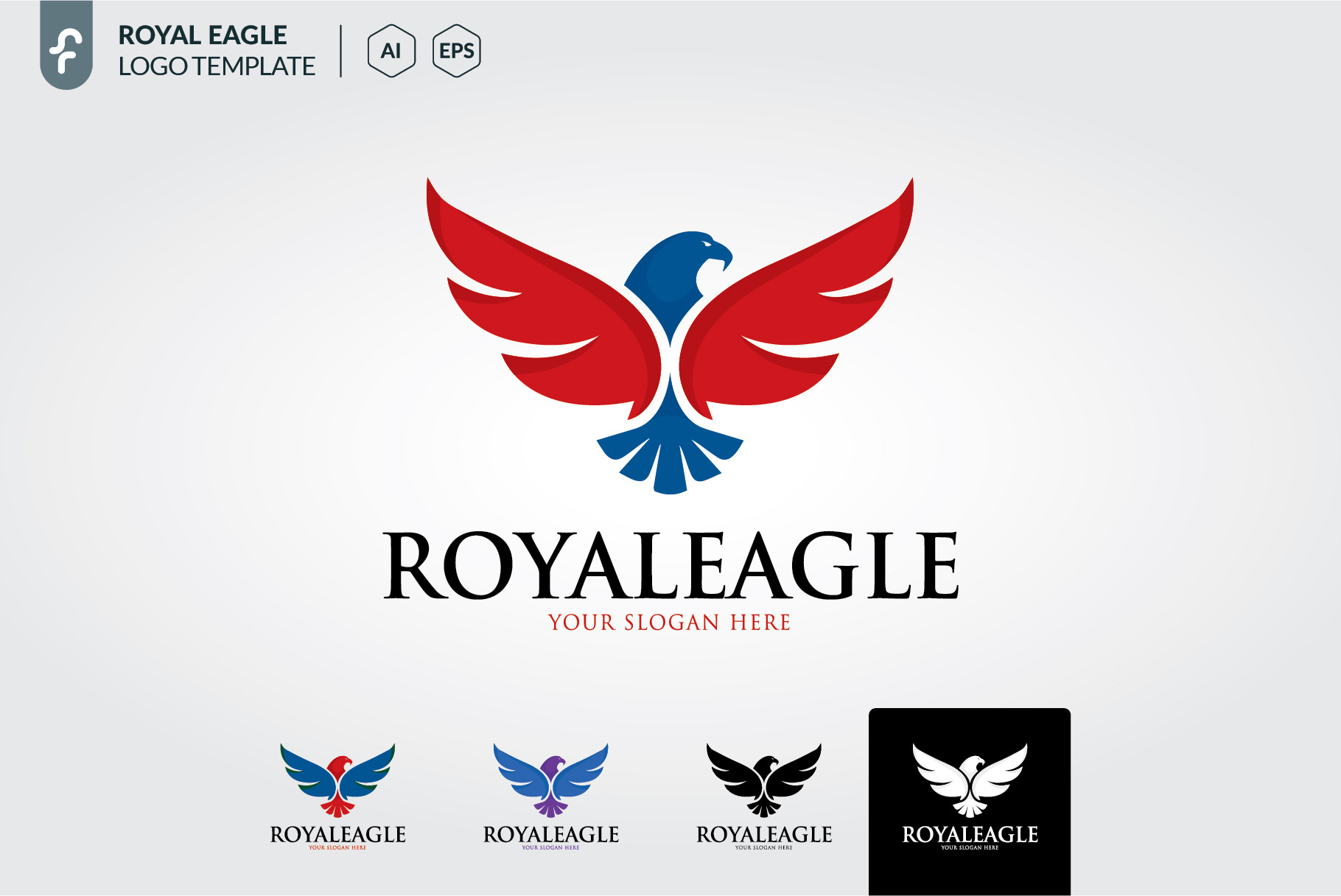 Royal eagle logo template | Branding & Logo Templates ~ Creative Market