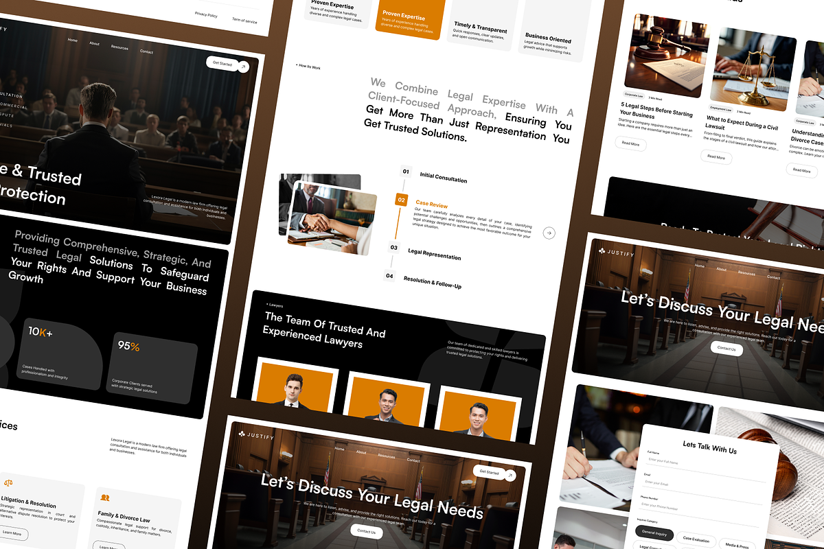 Justify - Law Firm Landing Page, a Landing Page Template by SLAB! Design
