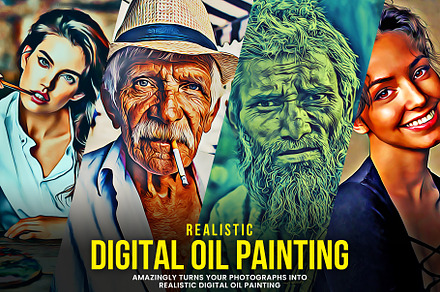 Digital Cartoon Painting, an Action Add-On by U_Design