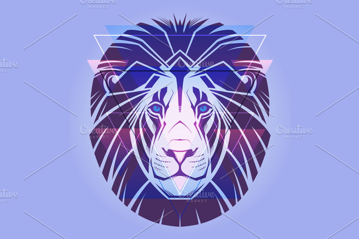 Lion | vector print, an Illustration by Pevuna