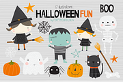 Halloween Fun clipart, an Illustration by Poppymoondesign