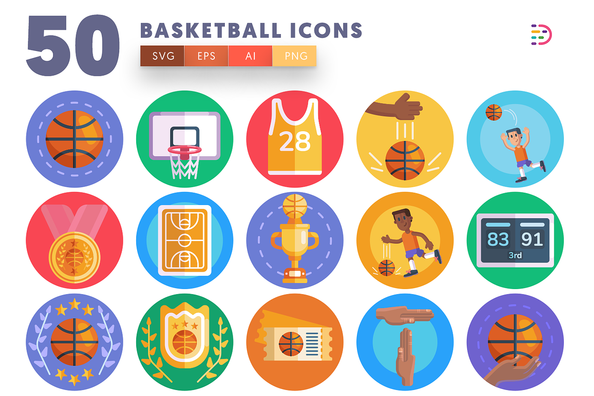 Basketball Icons | Download SVG, PNG, EPS Icons