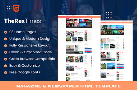 Newspaper Magazine Mobile Template, a HTML Template by Ngetemplates