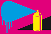 spray template, an Illustration by Do2design