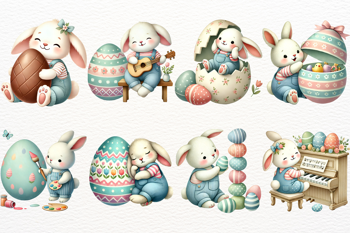 Nursery Easter Bunny PNG Clipart, an Animal Illustration by ...
